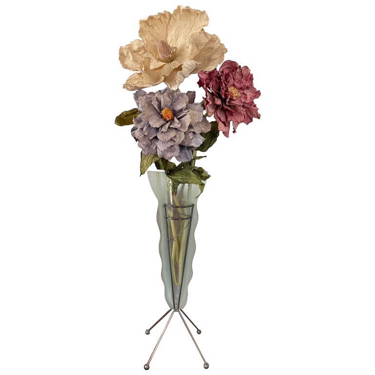 Postmodern Floor Vase Artificial Floral Arrangement For Sale at 1stDibs