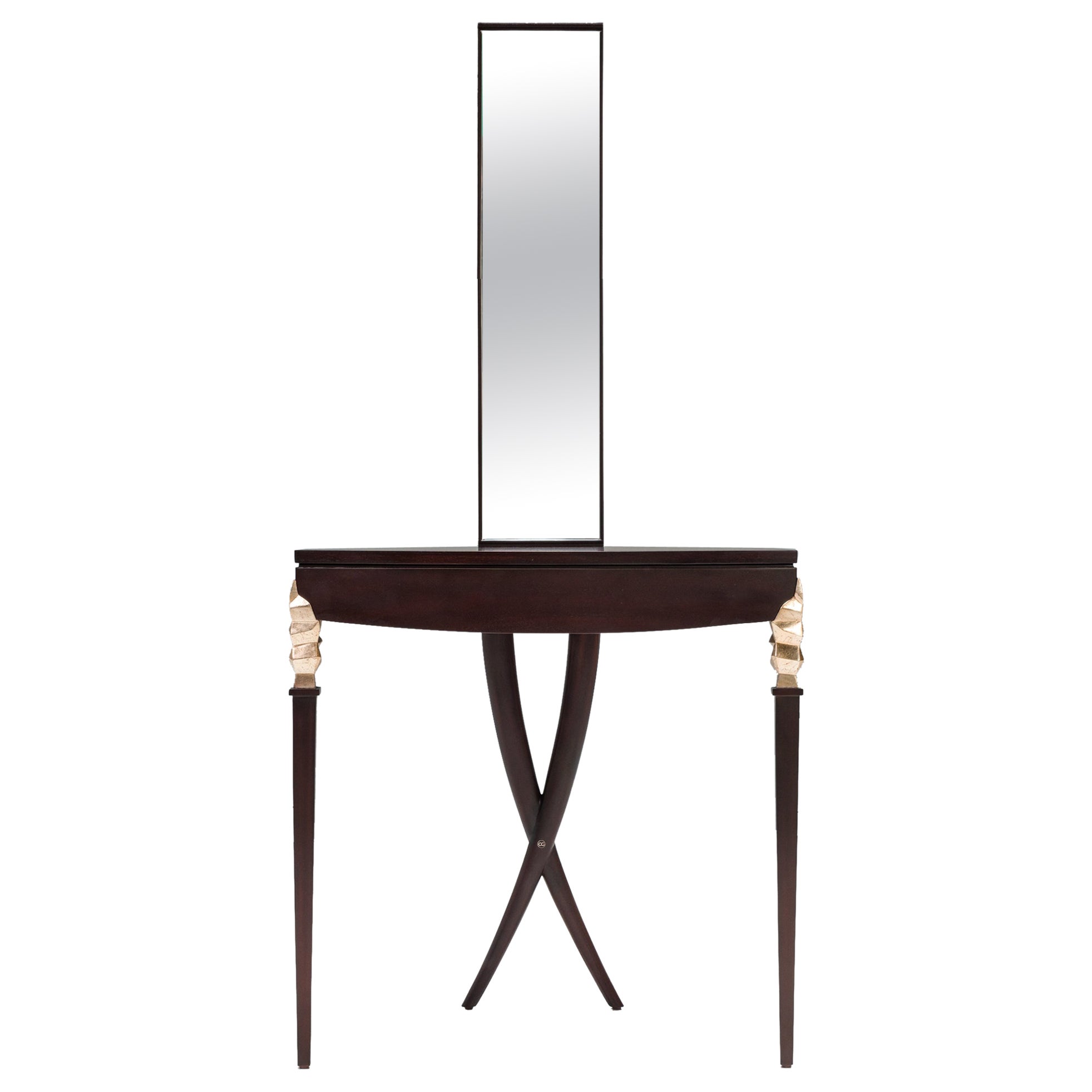 Charles X Cuban Mahogany Vanity with Curule Base at 1stDibs