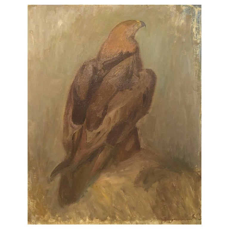 Allan Andersson '1904-1979', Oil on Canvas, Golden Eagle, Mid-20th ...