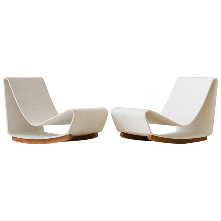 Pair of Vintage "Loop Chairs" by Willy Guhl, Produced by Eternit Brazil ...