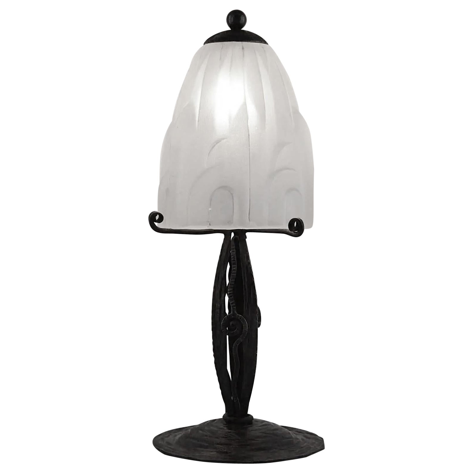 Bill Slade "Modern Blue Swirl" Art Glass Sculpture, circa 1990 For Sale ...