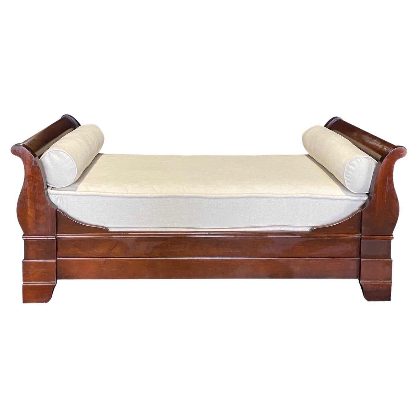 19th Century Empire Mahogany Sleigh Sofa Daybed or Single Bed For Sale ...