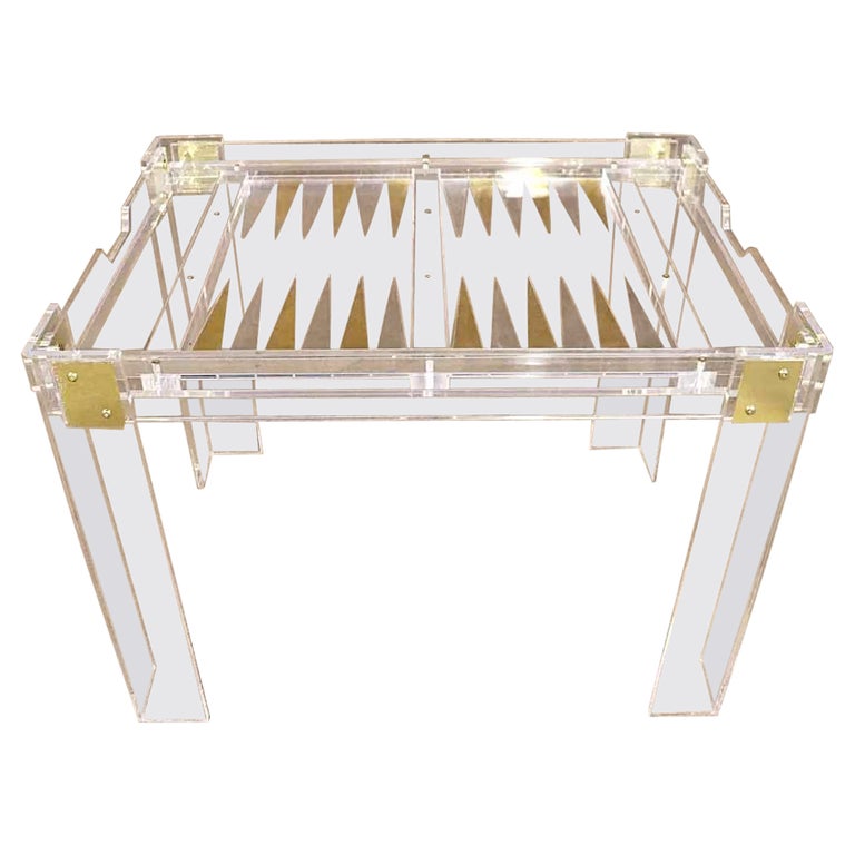 Pierre Acrylic Backgammon Table For Sale at 1stDibs