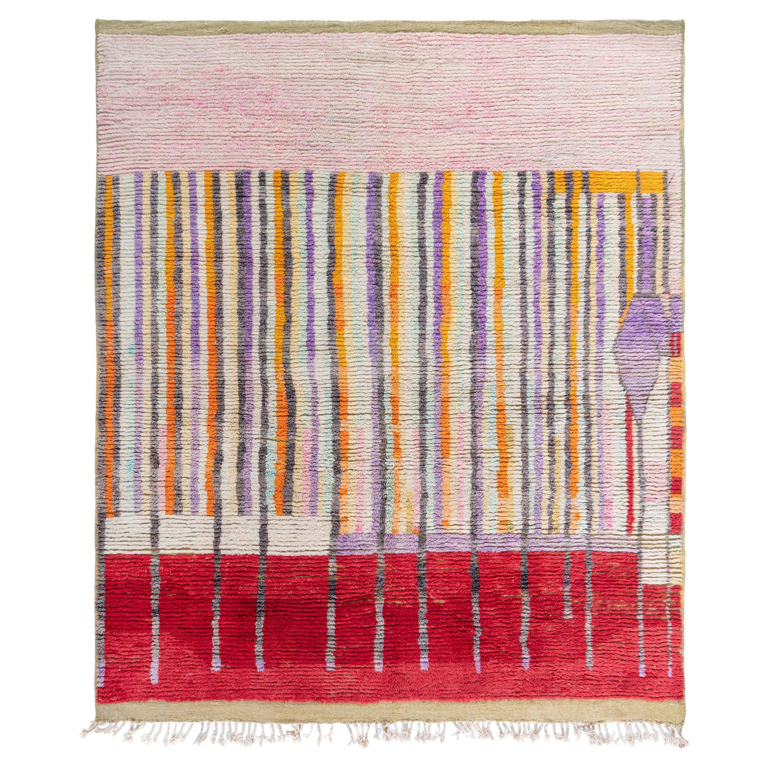 Modern Moroccan Abstract Handmade Wool Rug by Doris Leslie Blau For ...