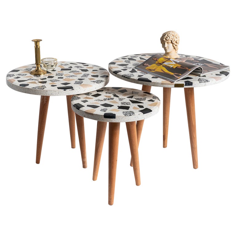 Terrazzo Nesting Tables Creta For Sale at 1stDibs