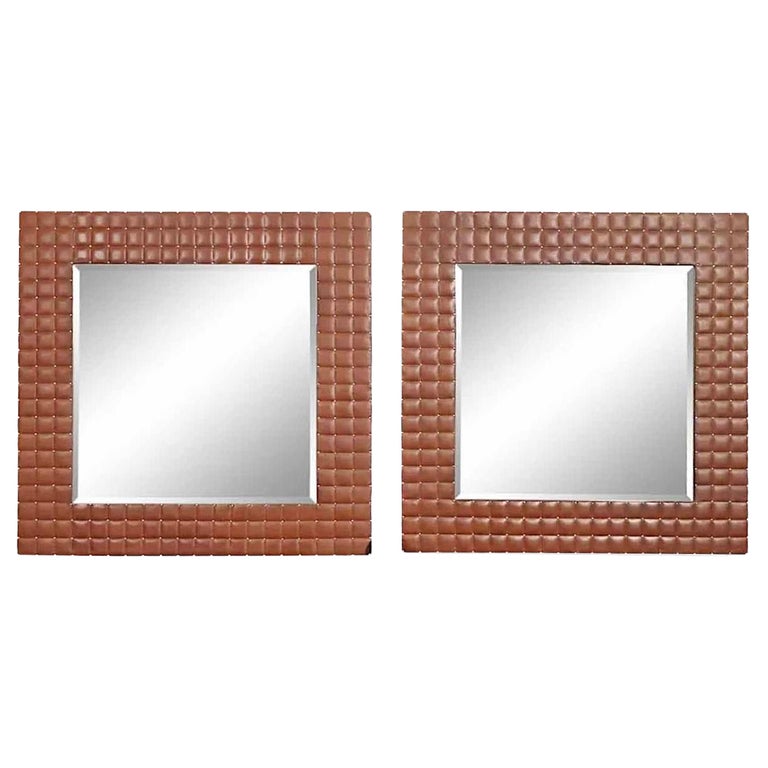 Leather Wall Mirrors For Sale at 1stDibs