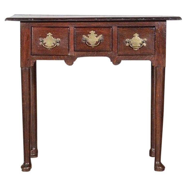 English Georgian Oak Lowboy For Sale at 1stDibs