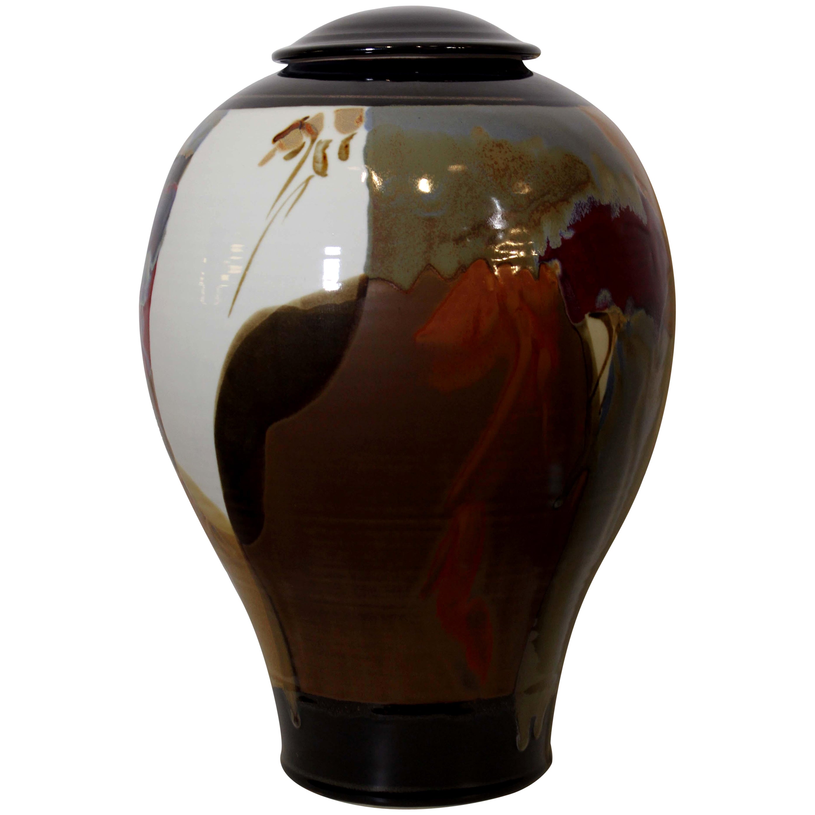 Pair of Ceramic Moon Flasks Vessels by Henry Slater 1870s at 1stDibs