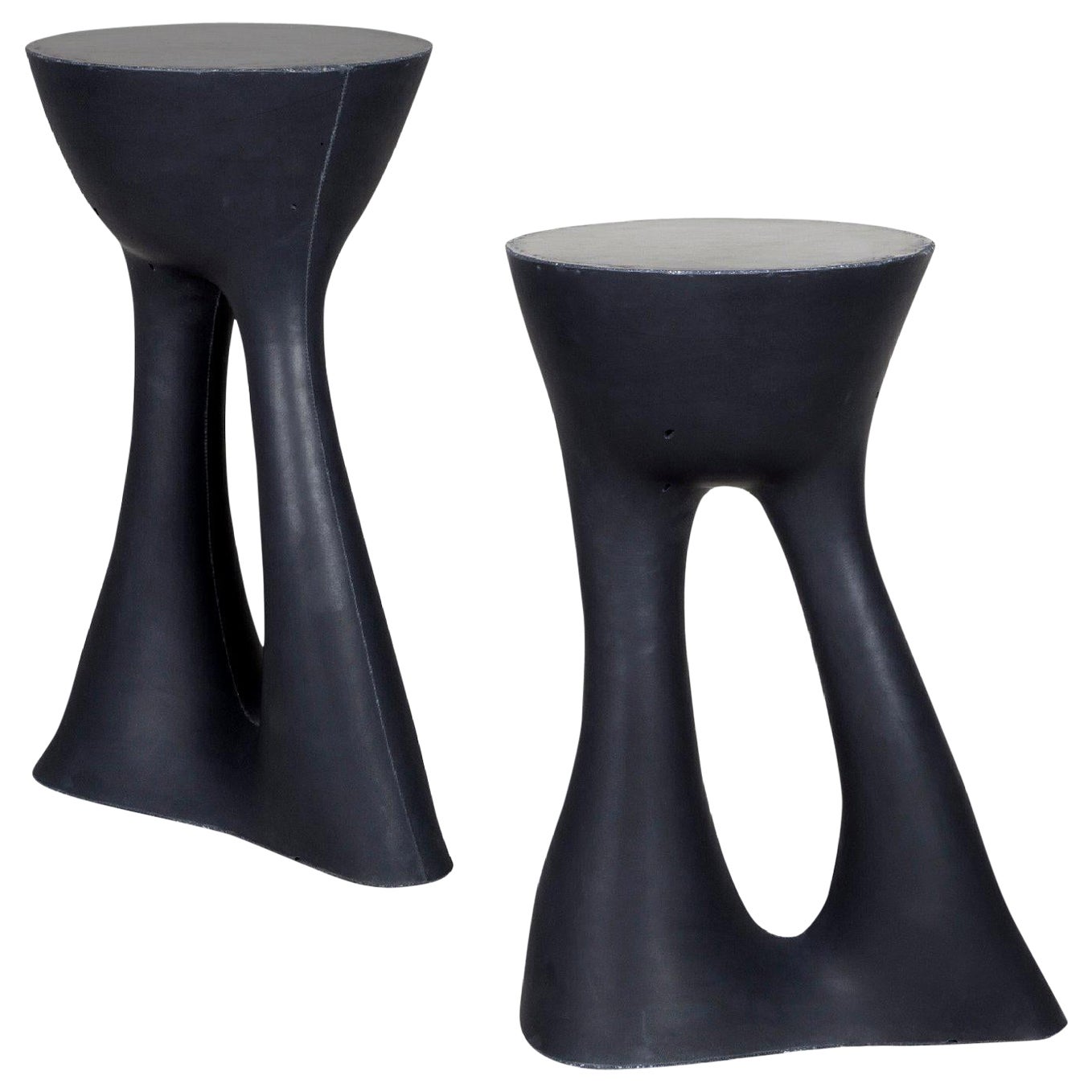 Pair of Black Kreten Side Tables from Souda, Short, in Stock For Sale ...