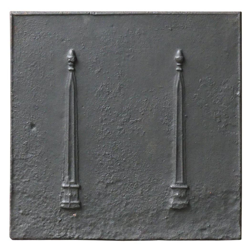 Antique French Neoclassical 'Pillars of Freedom' Fireback, 19th Century ...