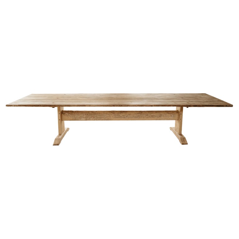 customized pine xl dining/conference table For Sale at 1stDibs