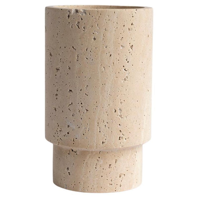 Travertine Vase and Wine Cooler For Sale at 1stDibs