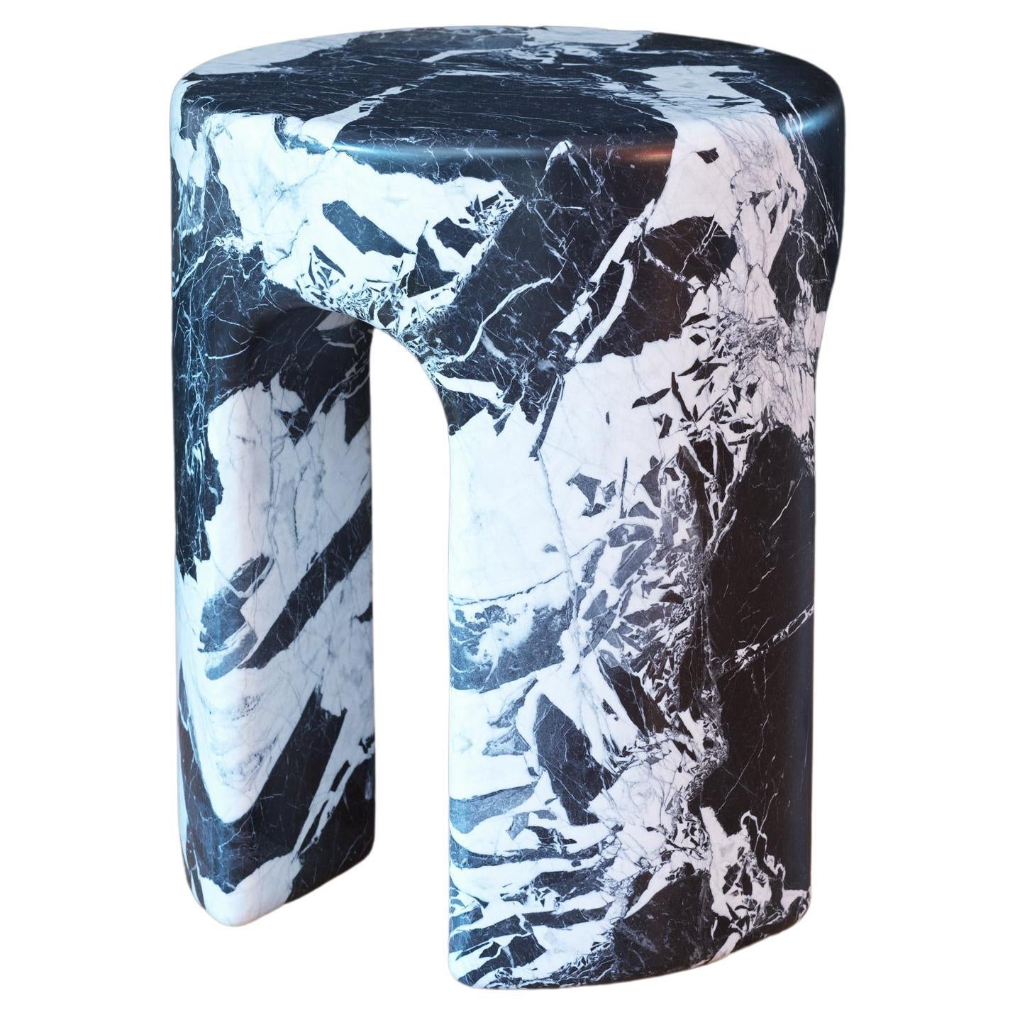 Adolfo Abejon Solid Marble Stool, circa 2010, Spain at 1stDibs
