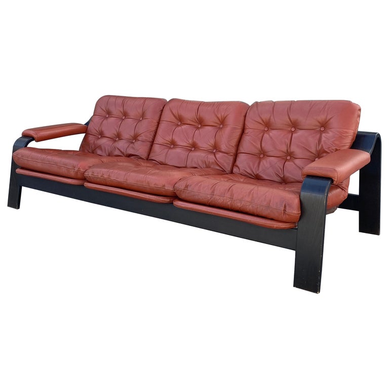 Mid-Century Bentwood Lounge Sofa in the Style of Gotte Mobler For Sale ...