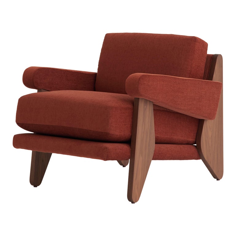 Booham Single Sofa by Daniel Boddam, Walnut (COM) For Sale at 1stDibs