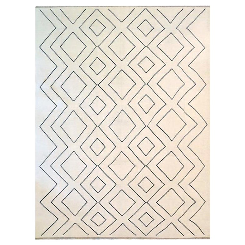 Contemporary Kilim, Geometric Design For Sale at 1stDibs