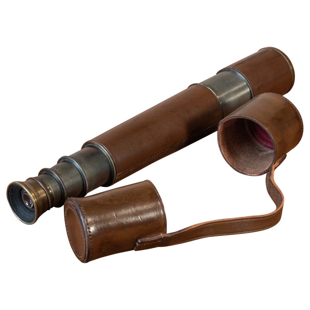 Leather Covered Hand Held Telescope, Circa 1930 at 1stDibs | hand telescope