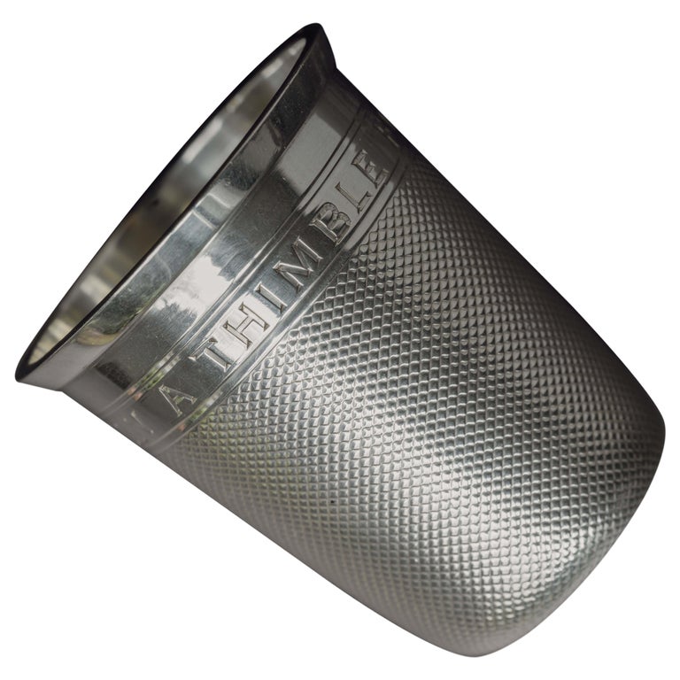 Oversize Sterling Silver Thimble Shot Cup, Hallmarked 1884 For Sale at ...