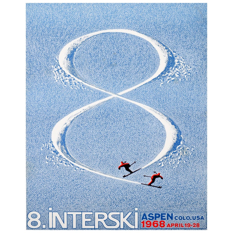 Original Vintage Winter Sport Poster Aspen Ski Colorado USA 1968 ...