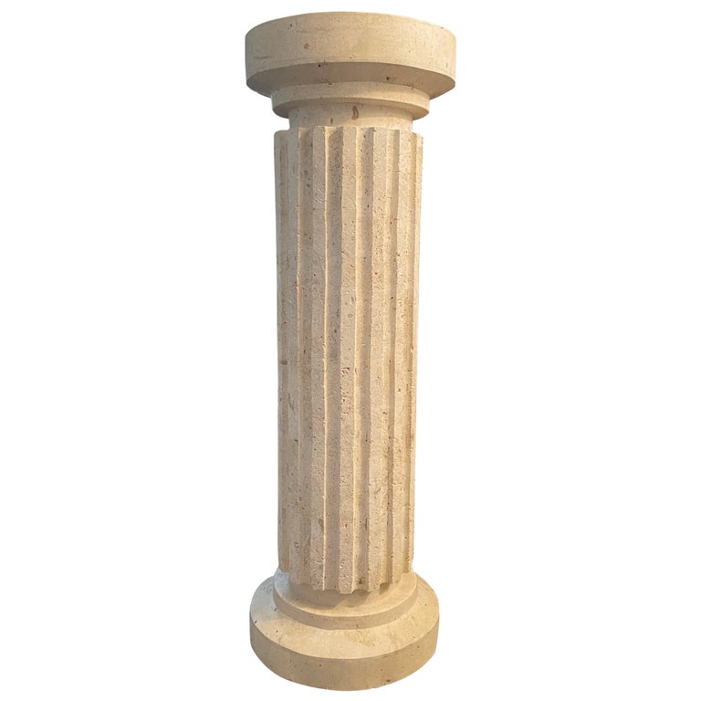 Postmodern Tessellated Neoclassical Fluted Column Pedestal For Sale at ...