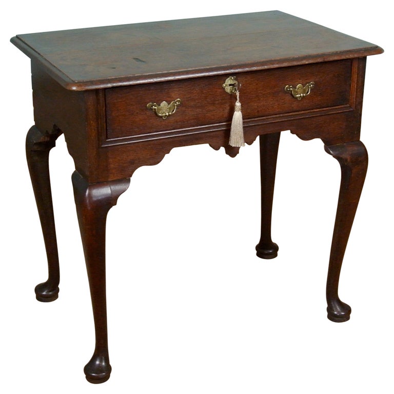 Charming and Original Oak George II Oak Lowboy C. 1750 For Sale at 1stDibs