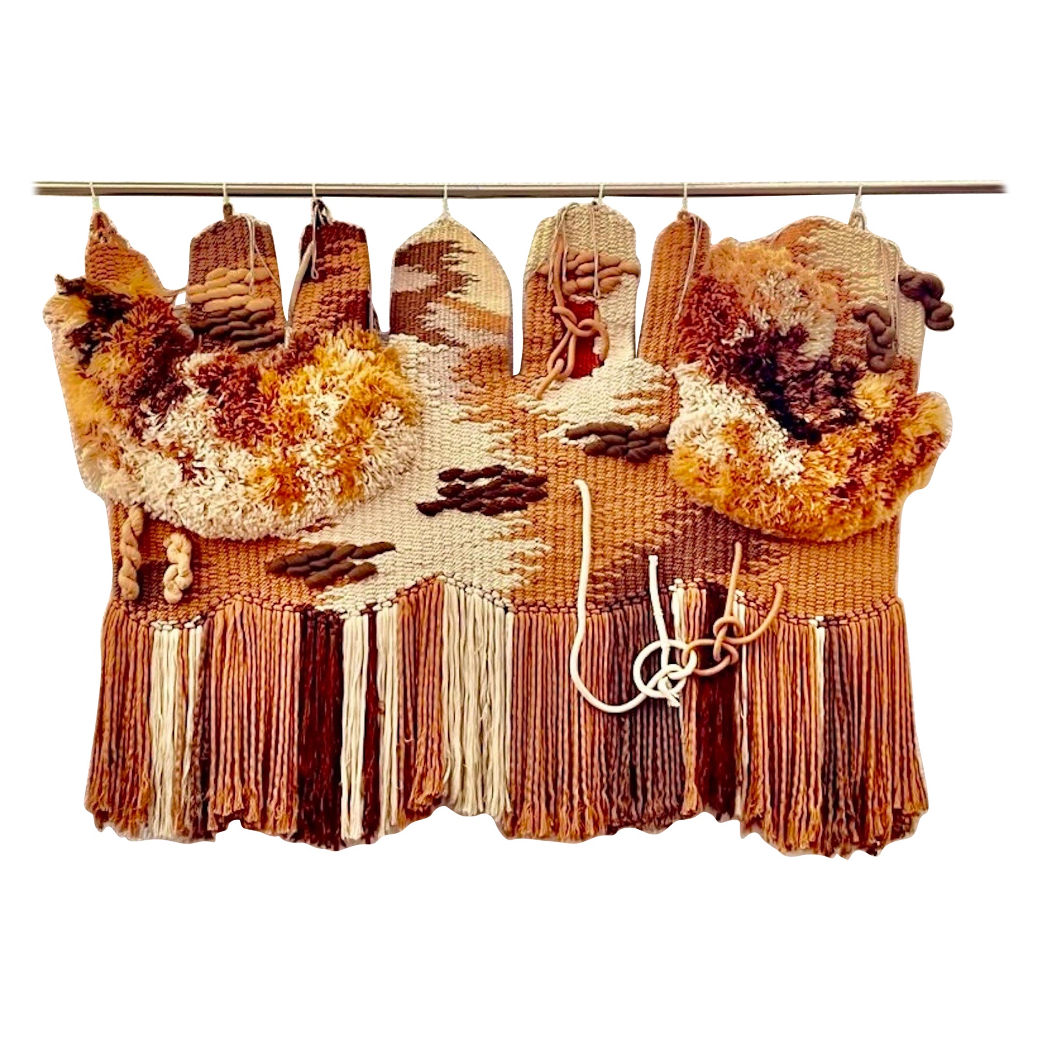 1960s Jute Macrame Wall Hanging Tapestry at 1stDibs