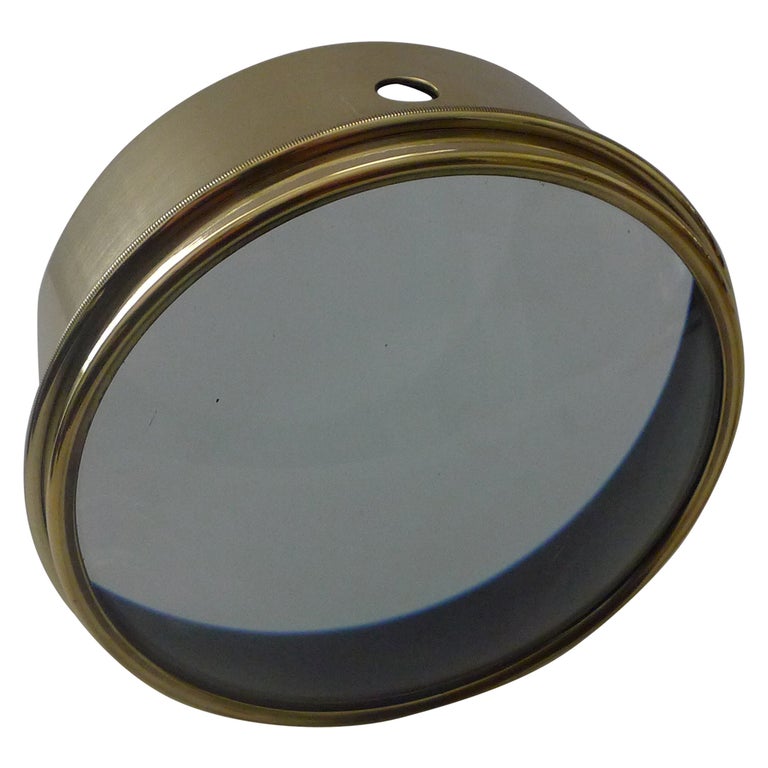 Oversized English Antique Brass Desk Magnifying Glass / Paperweight, c ...