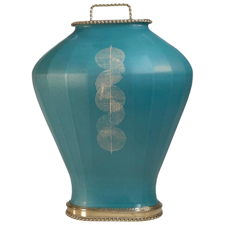 Green Oval Jar by Estudio Guerrero Made with Glazed Ceramic and White ...