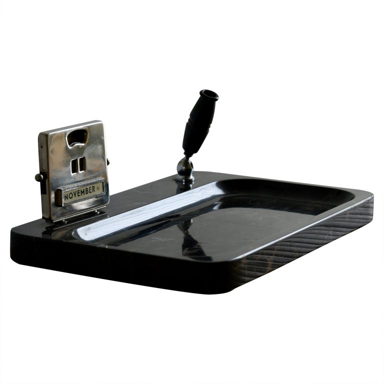 Art Deco Marble Desk Perpetual calendar by Jakob Maul, Germany, 1920s ...