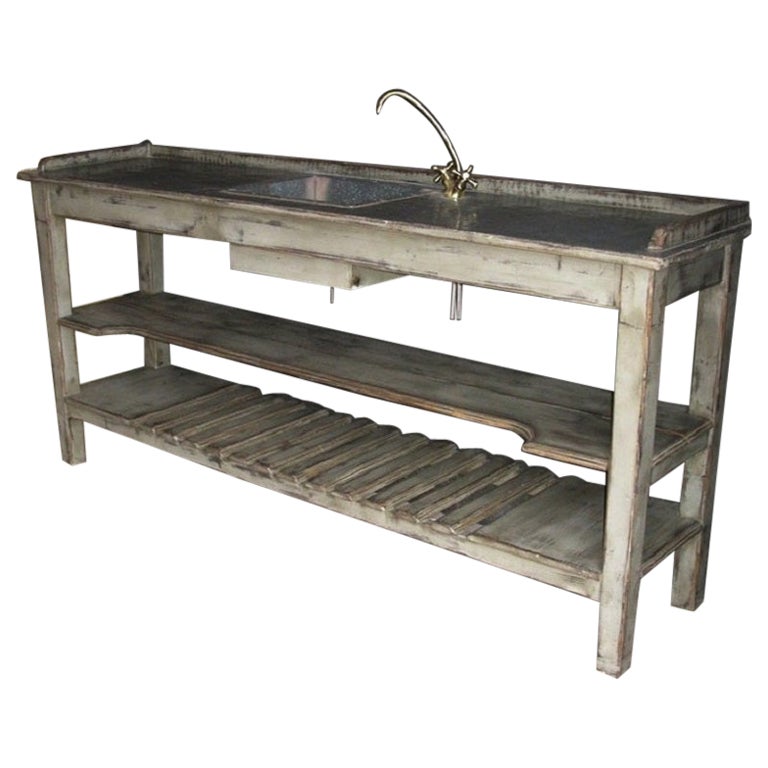 Zinc Top Garden Sink, FR-0136 For Sale at 1stDibs