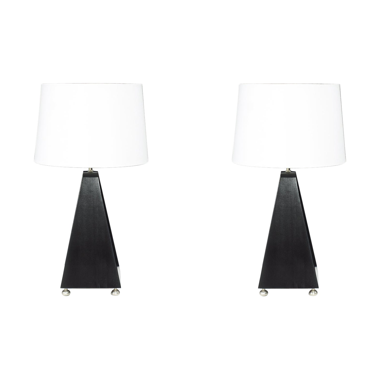 Single Mirrored Obelisk Table Lamp For Sale at 1stDibs