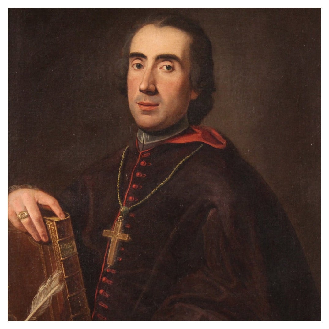Ritratto - 17th Century Oil on a Table Venetian Schoo Bishop's Portrait ...