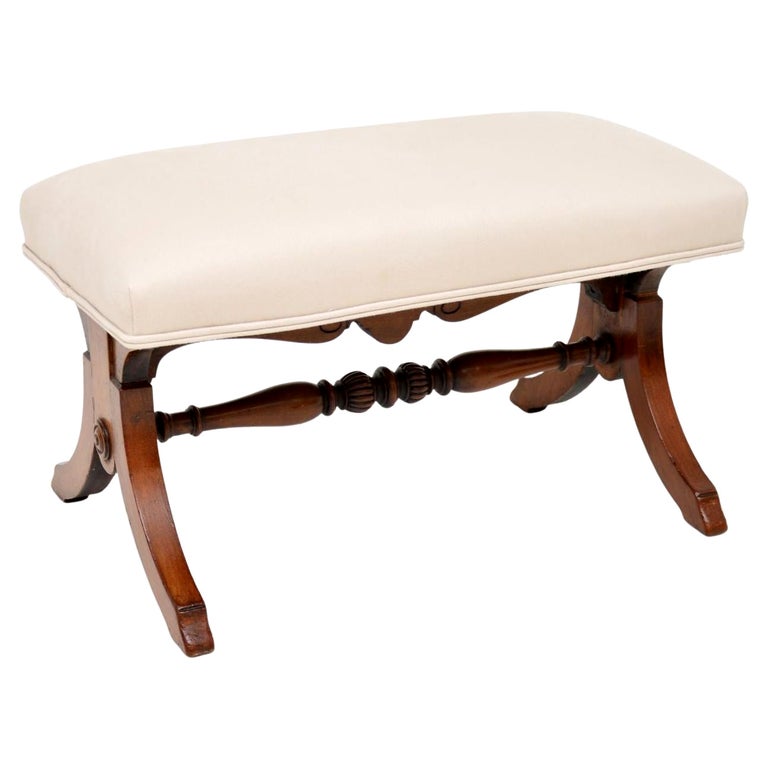 Antique Victorian Wooden Stool For Sale at 1stDibs