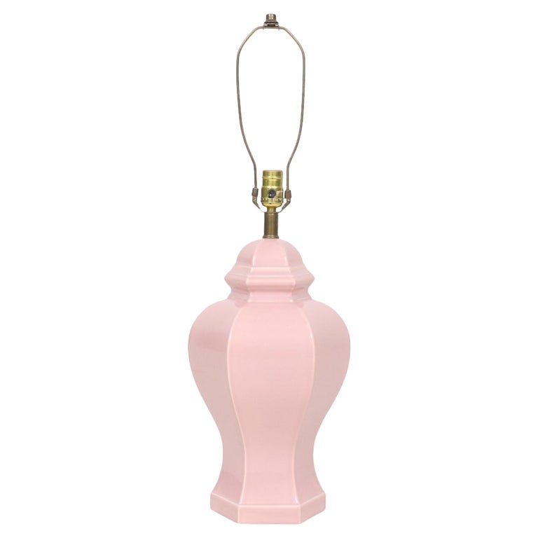 Traditional Pink Ceramic Table Lamp For Sale at 1stDibs