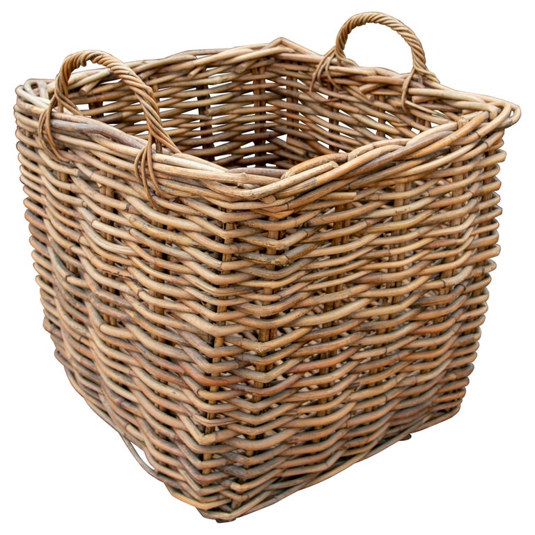 Handmade Large Bamboo Basket with Handles for Plants or Storage For ...