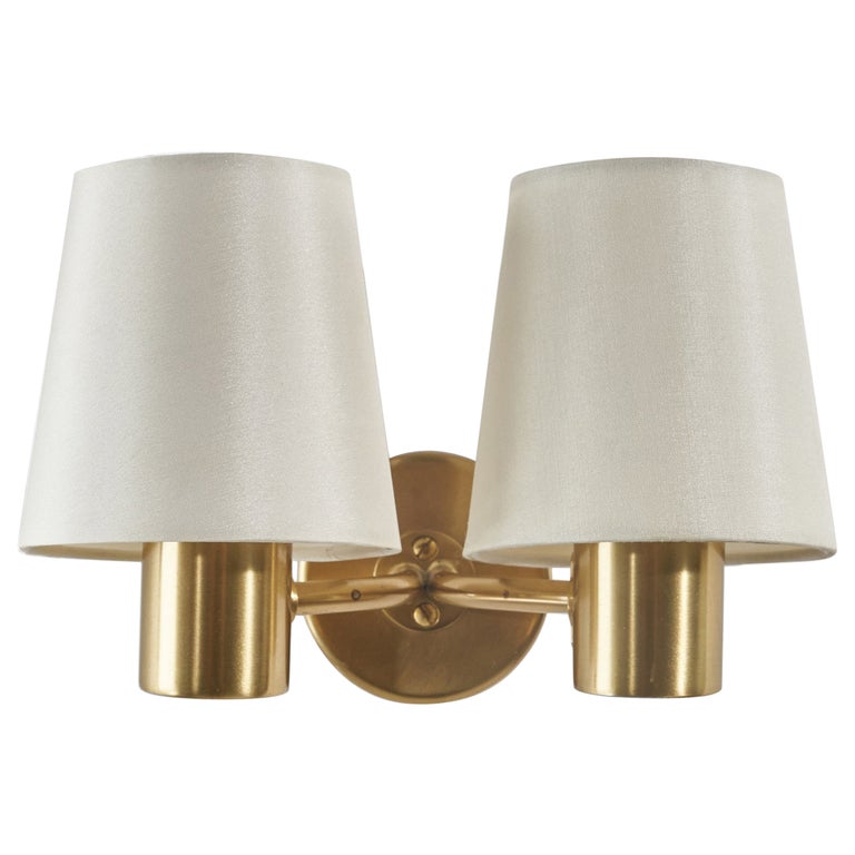 Hans-Agne Jakobsson, Sconce, Brass, Fabric, Sweden, C. 1970s For Sale ...