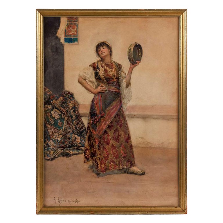 Gustavo Simoni (Italian, 1845-1926) A Watercolor of An “Orientalist ...