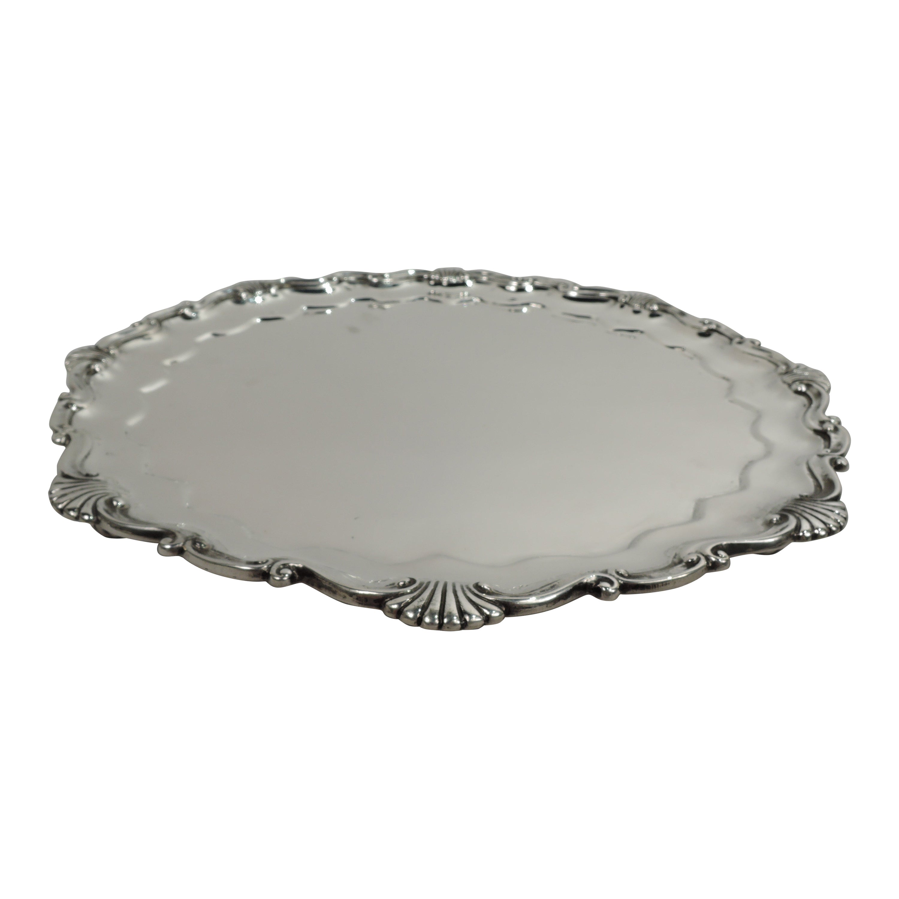 American Coin Silver Footed Salver at 1stDibs