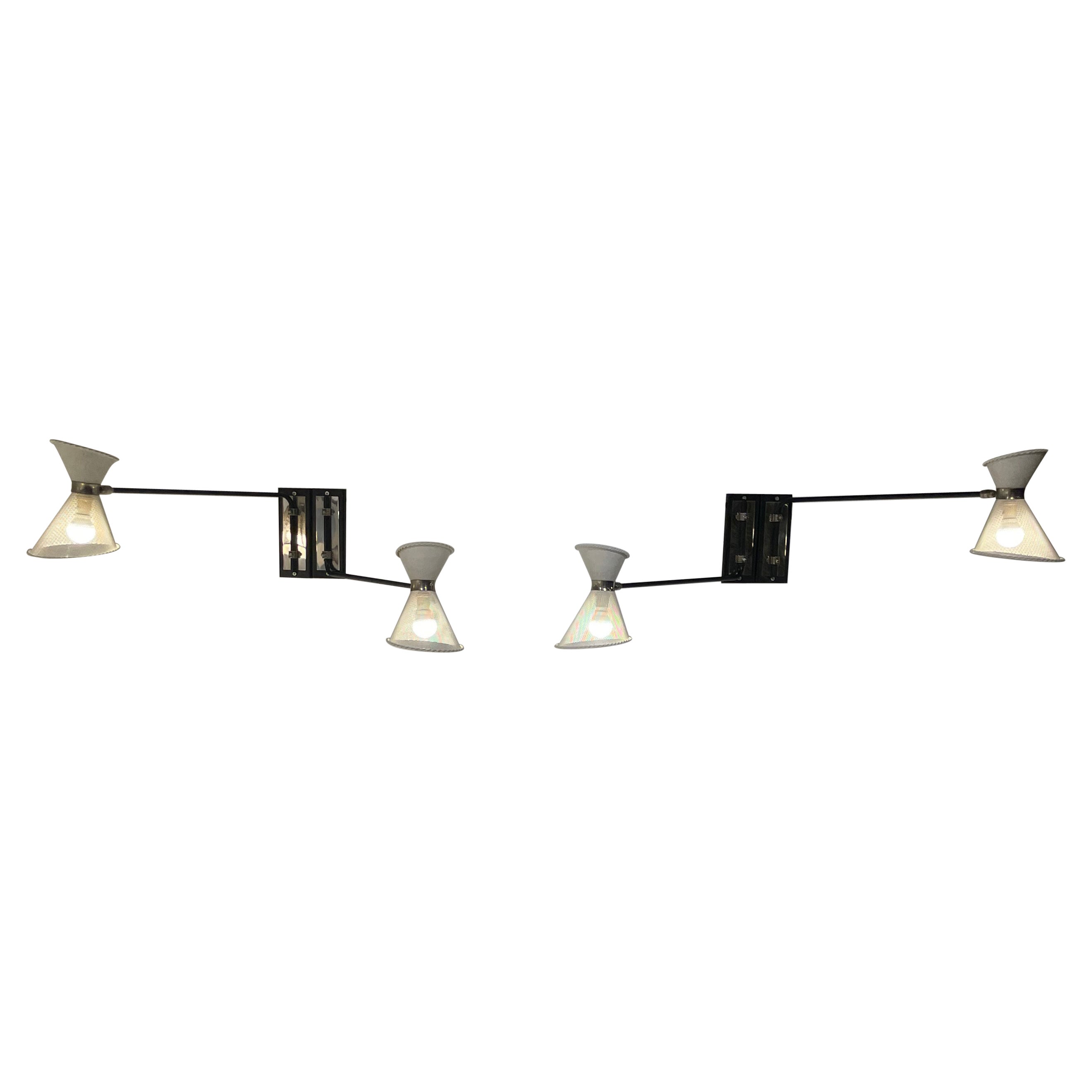 Wall-Mounted Adjustable Double Lights For Sale at 1stDibs