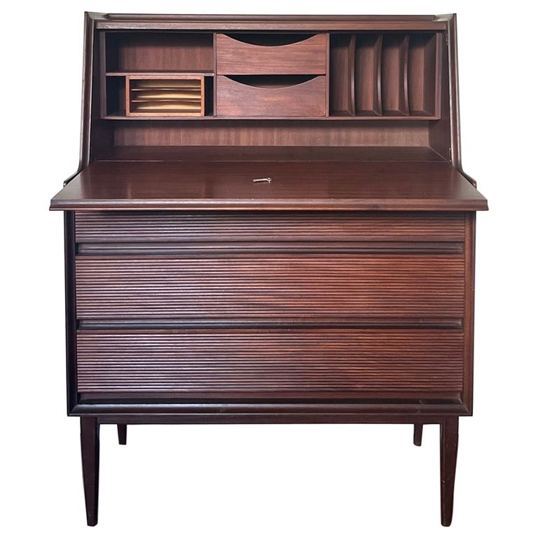 Mid-Century Modern Secretary Desk by Richard Hornby, Made of Afromosia ...