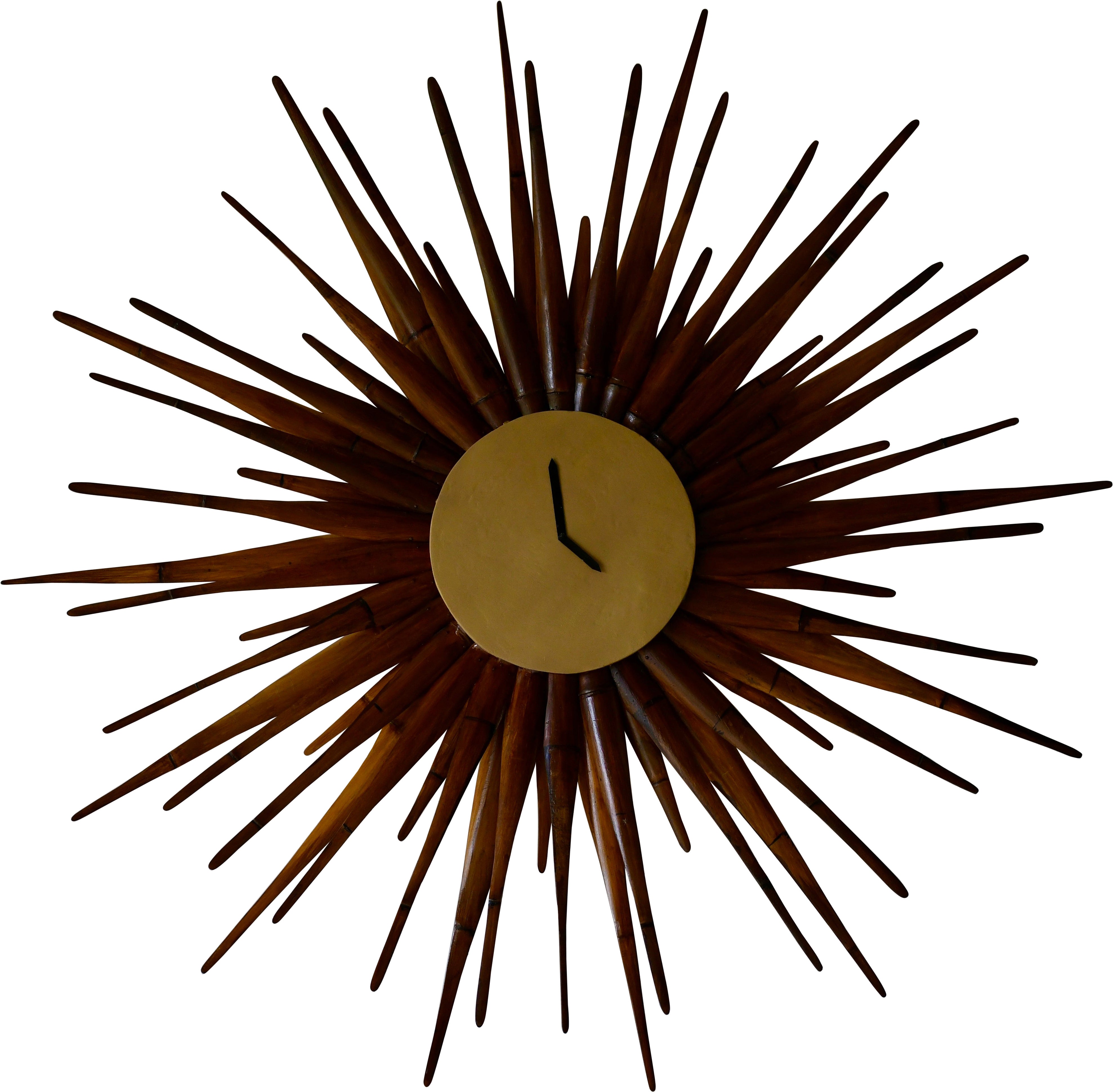 Sunburst Clock at 1stDibs
