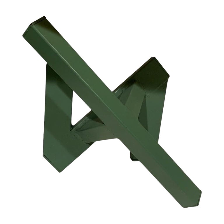 Vintage Geometric Welded Steel Sculpture For Sale at 1stDibs