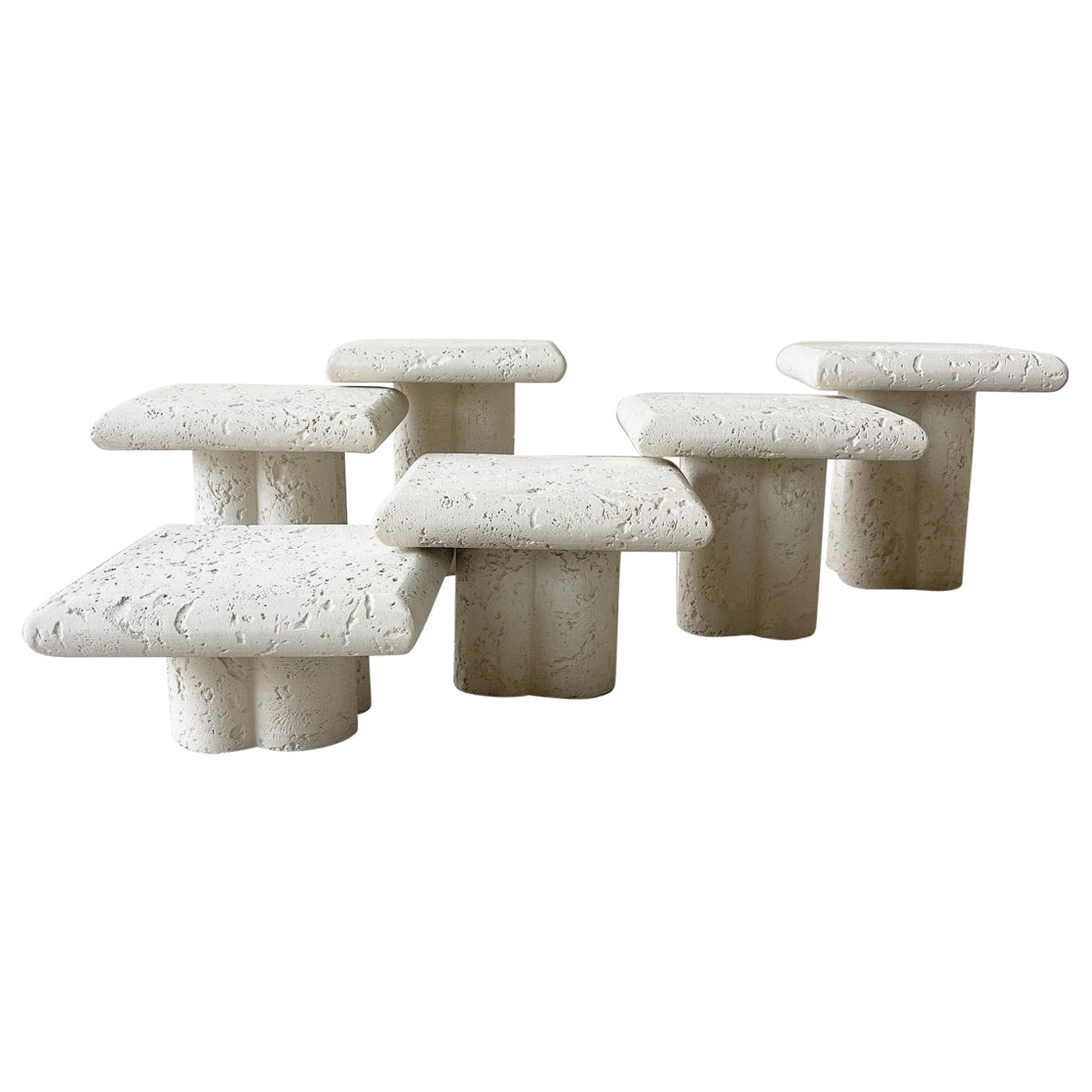 Postmodernism Pair of Nesting Tables in Steel and Wood For Sale at ...