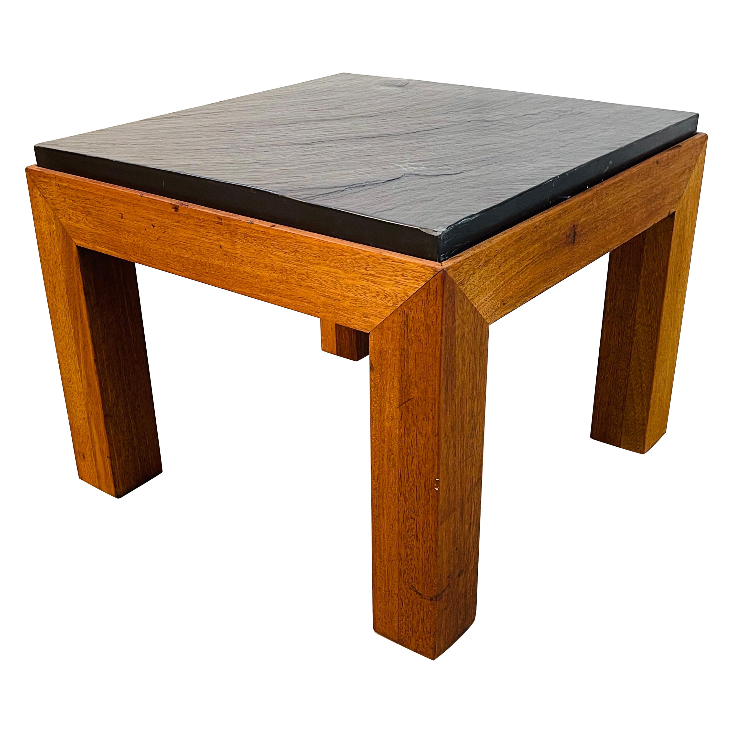 1960s Drexel Heritage Slate Top Side Table For Sale at 1stDibs