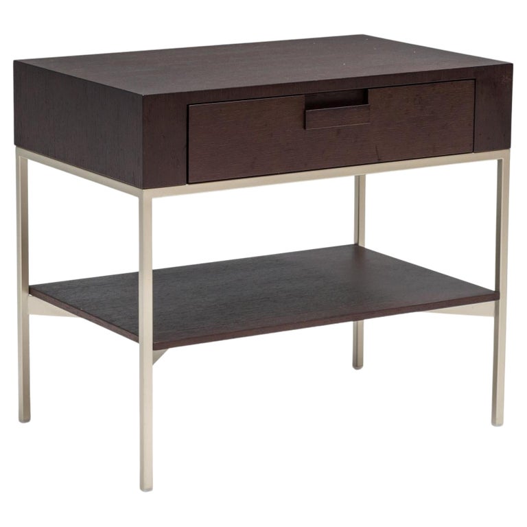 Antonio Citterio for Maxalto Grey Oak Ebe Bedside Table For Sale at 1stDibs