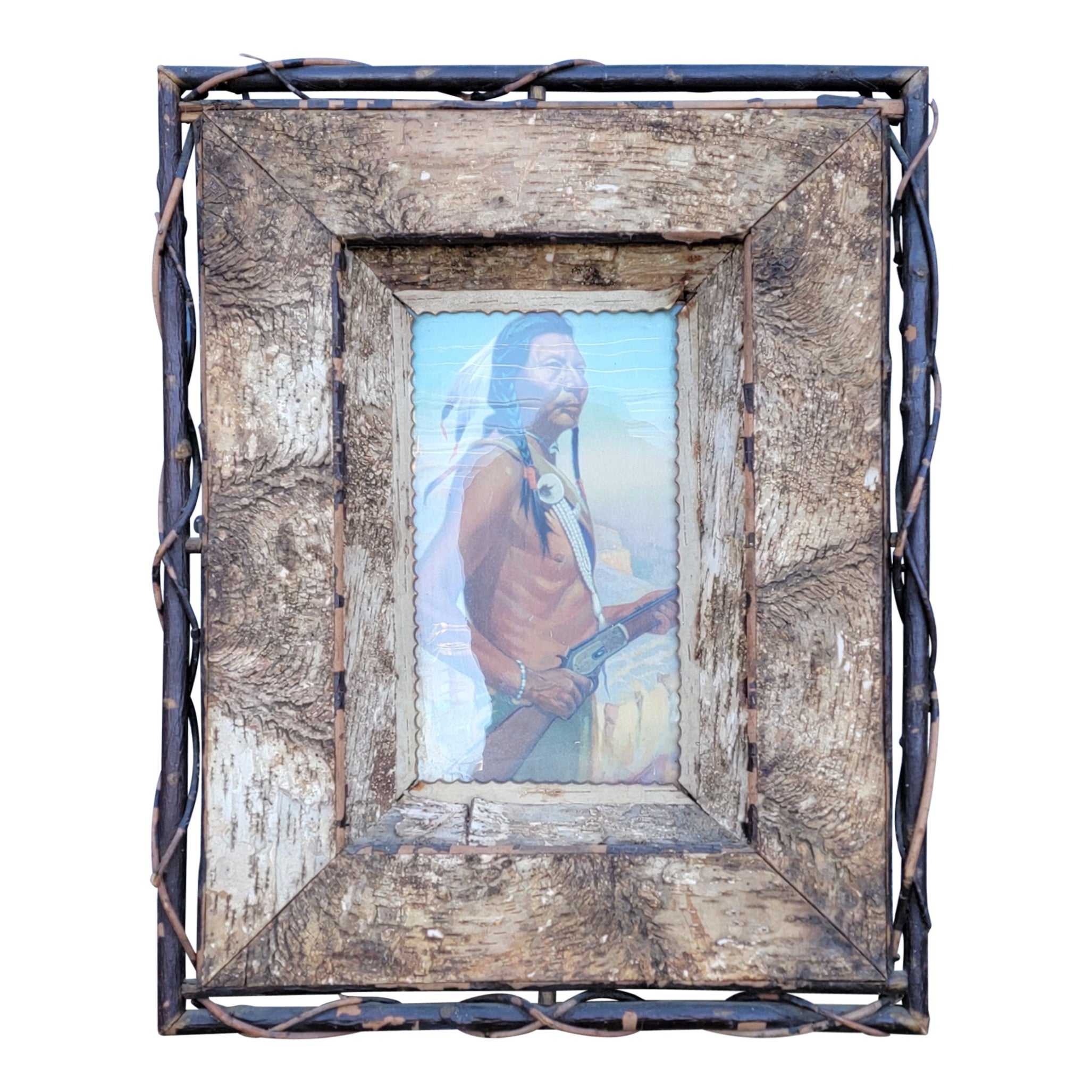 21st Century Shawl "T" Print on Canvas with Frame in Wood by Etro Home ...