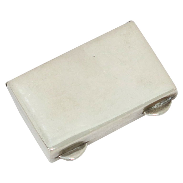 Sterling Silver Gilt Interior Antique American Rectangular Pill Box For ...
