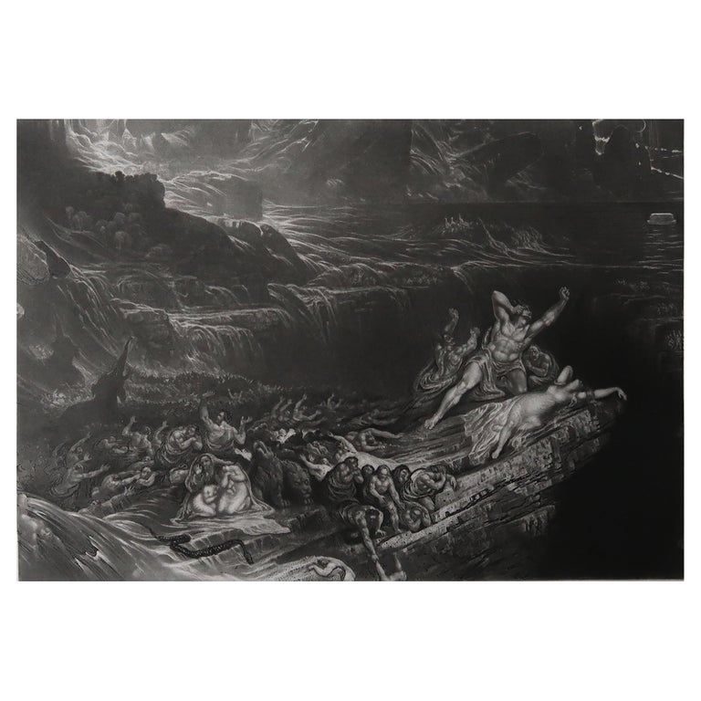 Mezzotint by John Martin, the Deluge, Sangster, C.1850 For Sale at 1stDibs