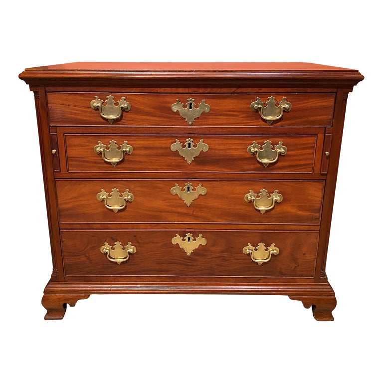 18th Century English Chippendale Mahogany Chest with Desk Drawer For ...