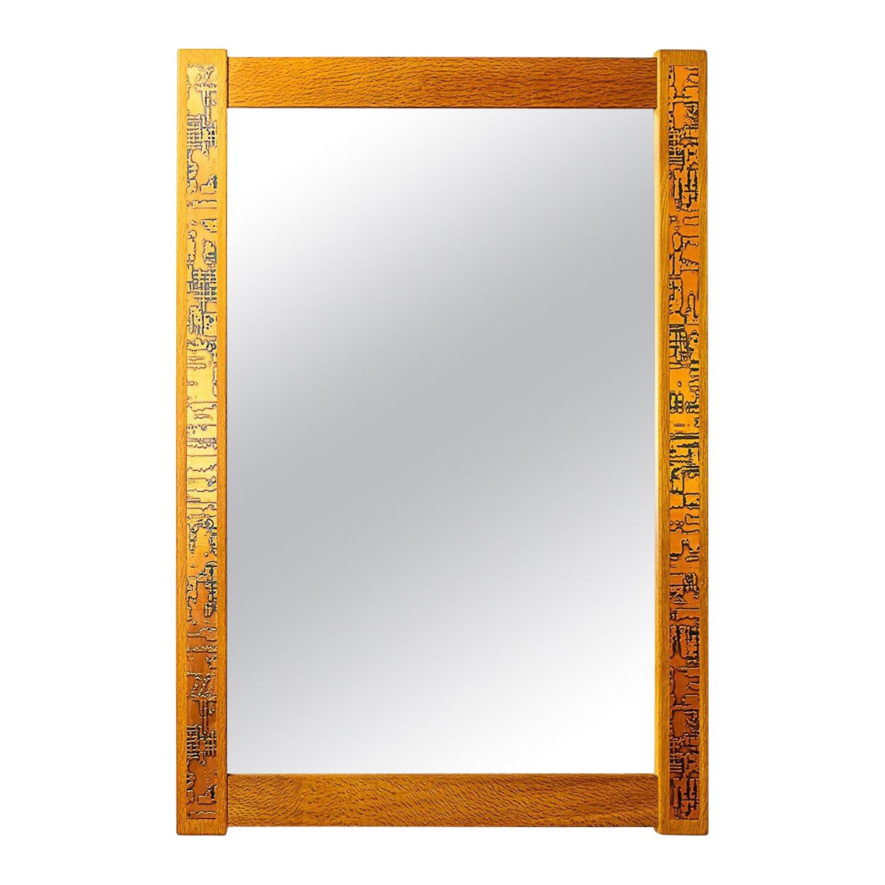 Mid-Century Oak Dutch Mirrors '7' For Sale at 1stDibs